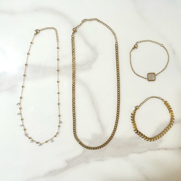 Slide Jewels | Jewelry | New With Box 8k Gold Plated Necklaces And ...